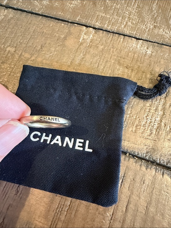 CHANEL | Jewelry | Chanel Silver Signature Logo Ring | Poshmark